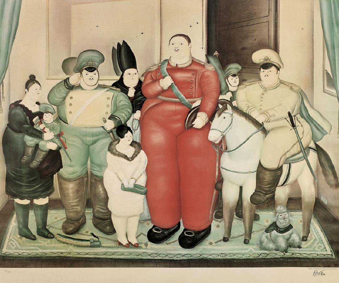 SIGNED LITHOGRAPH AFTER BOTERO: Retrato oficial de la