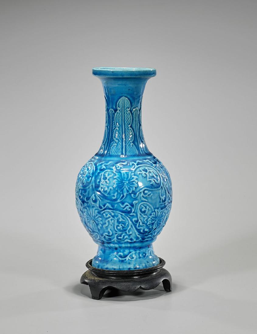 Antique Chinese Turquoise Glazed Vase