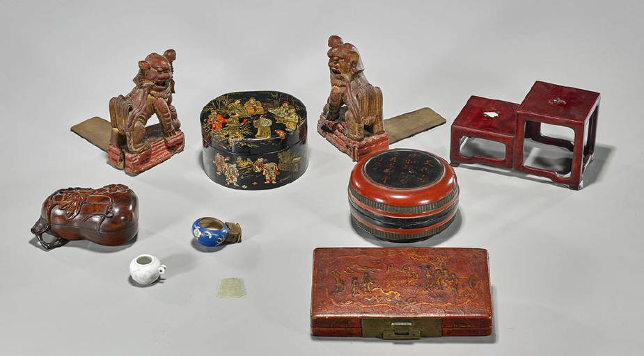 Group Of Ten Various Old & Antique Chinese Pieces