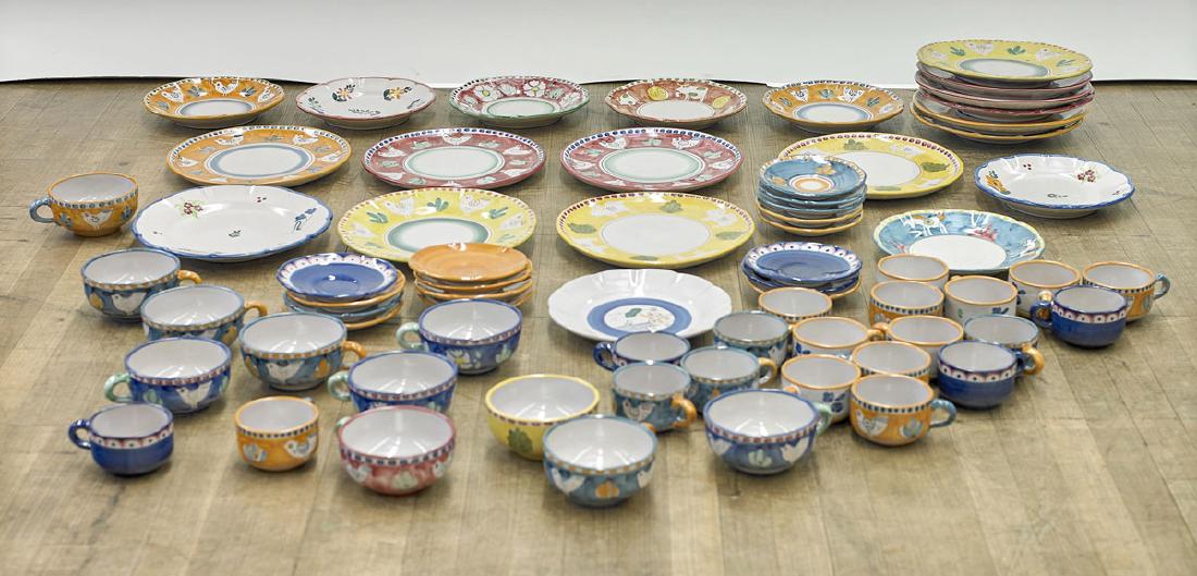 Massive Collection Of Italian Solimene Vietri Pottery