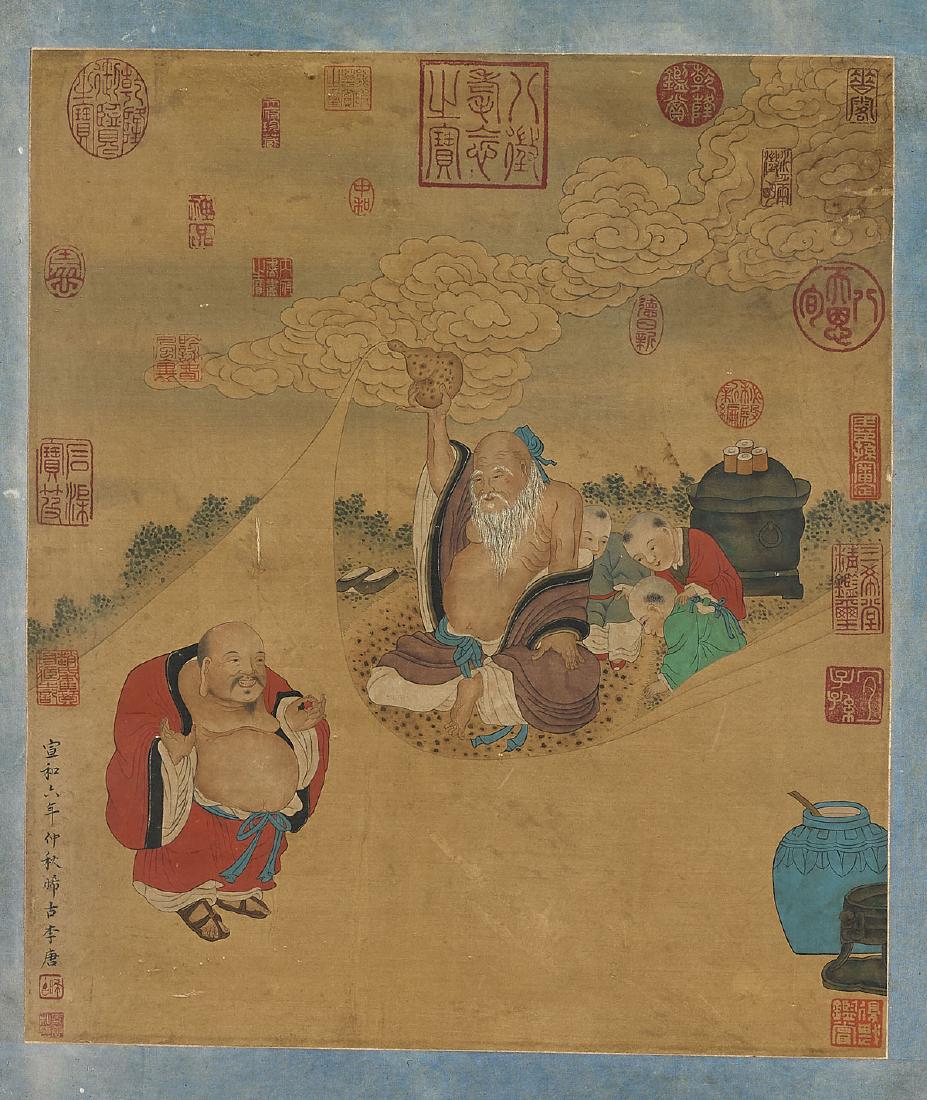 Two Chinese Paintings After Li Tang & Zhou Fang