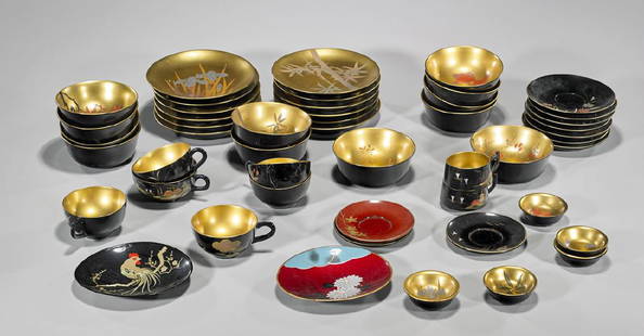 Plates Of Japanese Lacquerware