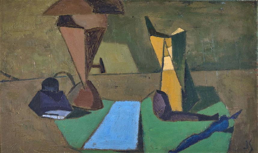 Oil Painting By Joseph Solman: Still Life