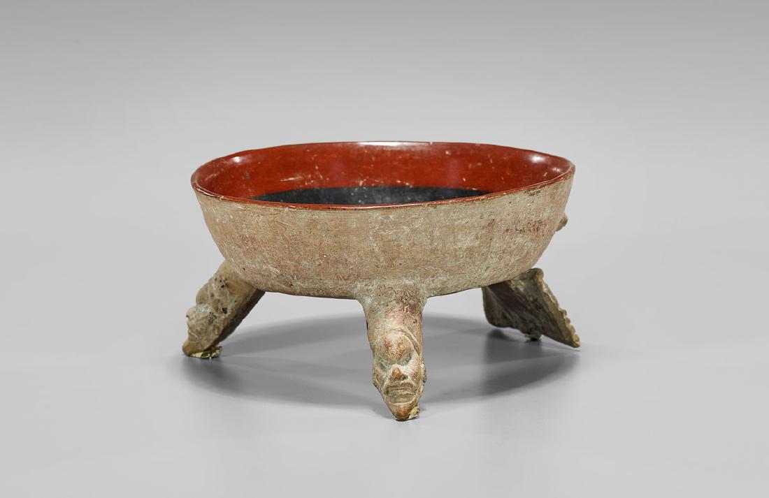 AZTEC PAINTED POTTERY TRIPOD VESSEL