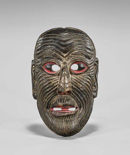Monpa Carved Wood Dance Mask