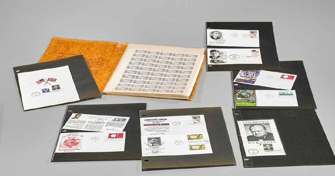 Folder of Various Vintage Postage Stamps