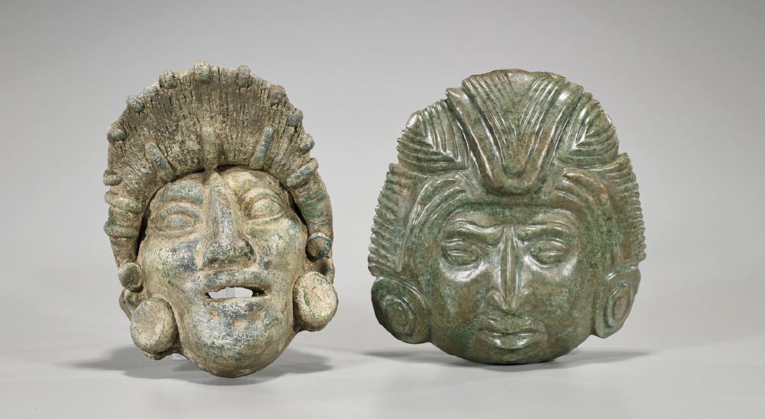 Two Pre Columbian Style Masks
