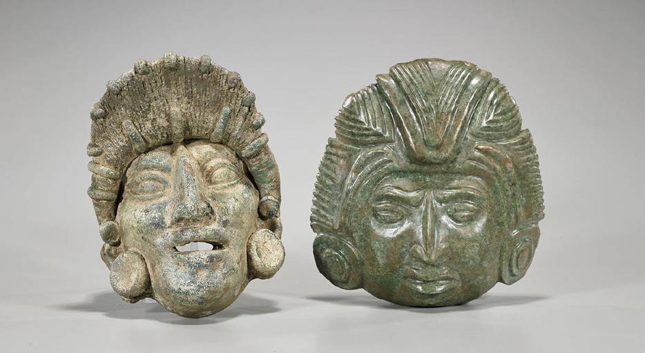 Two Pre Columbian Style Masks