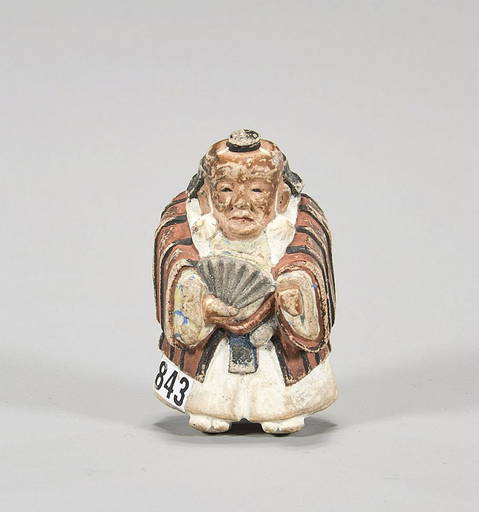 Antique Painted Pottery Netsuke