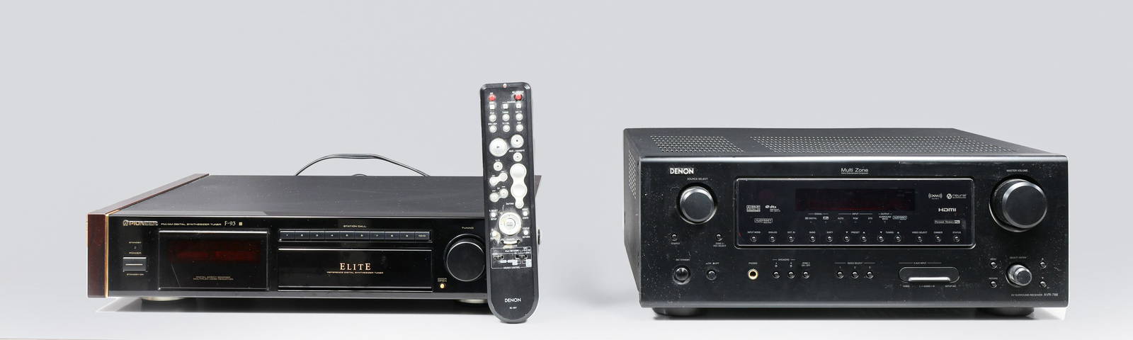 Group Of Two Stereo Receivers, Pioneer F 93, Denon Avr 788