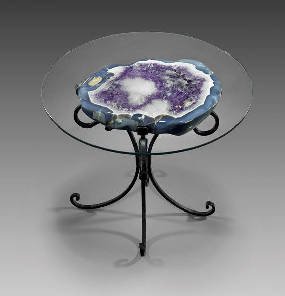 FINE AMETHYST GEODE TABLE