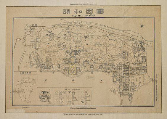 Old Map Of Beijing Summer Palace