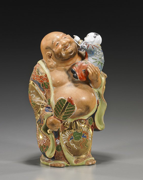 Old Japanese Satsuma Hotei Figure
