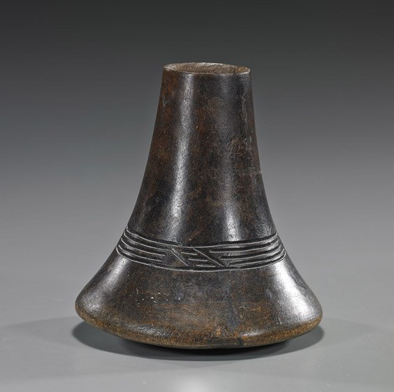 Old African Nukuro Wood Milk Pot