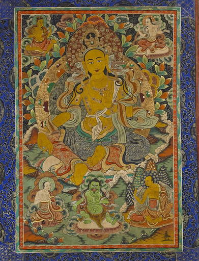 Large Tibetan Thanka With Deities