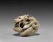 CARVED IVORY NETSUKE: Dragon & Snake : Lot 0010