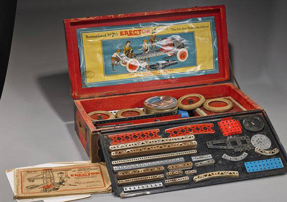 Vintage Boxed Erector Set (some Wear)