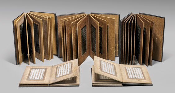 FIVE CHINESE BUDDHIST JADE "BOOKS"