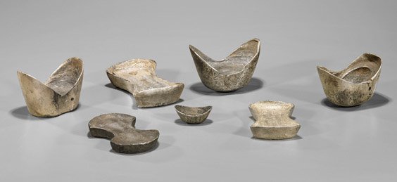 Eight Chinese Silver Sycee Ingots