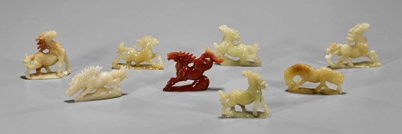 Eight Small Chinese Soapstone Horses - Jan 17, 2016 | I.M. Chait ...