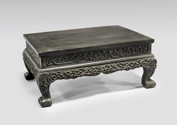 Chinese Carved Zitan Low Table