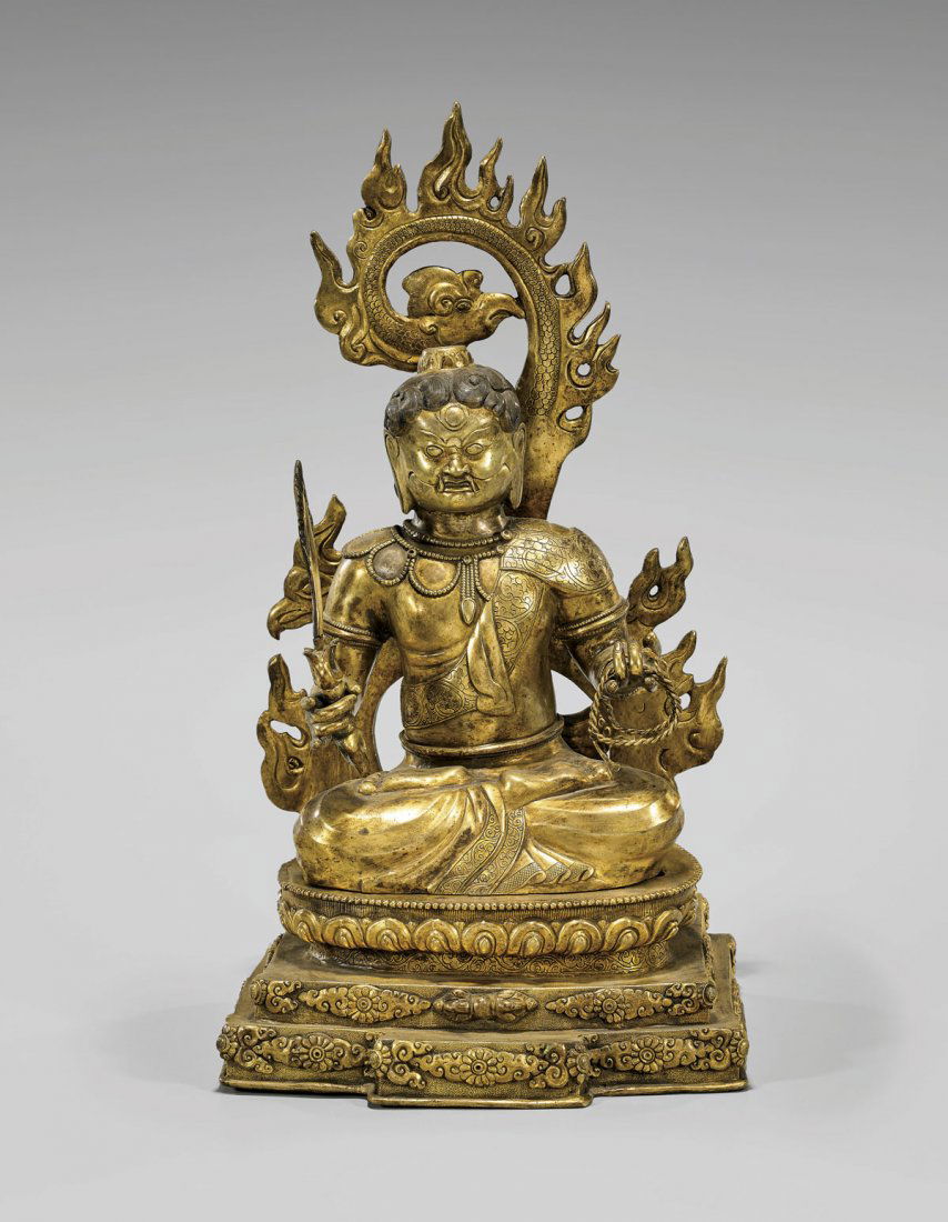 Sino-Tibetan Gilt Bronze Deity: Acala Buddha/Fudo Myo-O