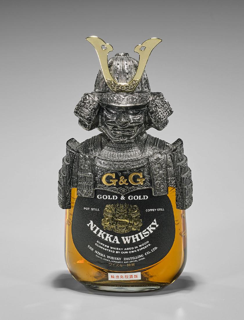 Nikka Gold & Gold Whisky In Samurai Bottle