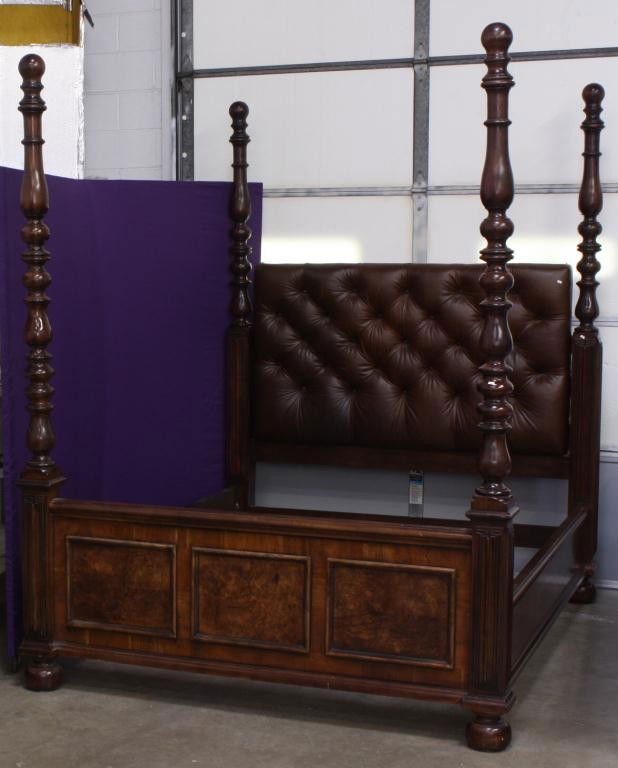 122: HENREDON Queen Size 4 Poster Bed