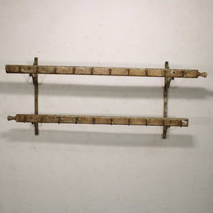 Antique Butchers Meat Hook Rack