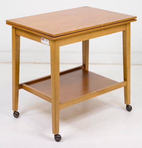 Mid Century Modern Flip Top Game Trolley