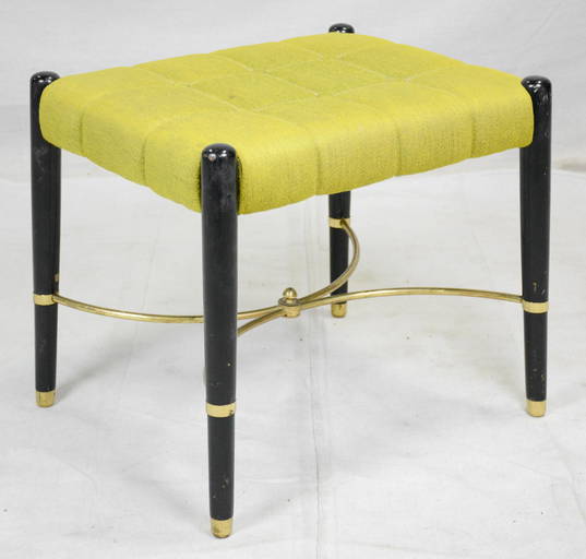 Mid Century Modern G Plan Stool With Black Base