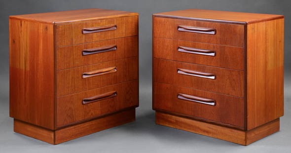 Mid Century Modern Chests Pair