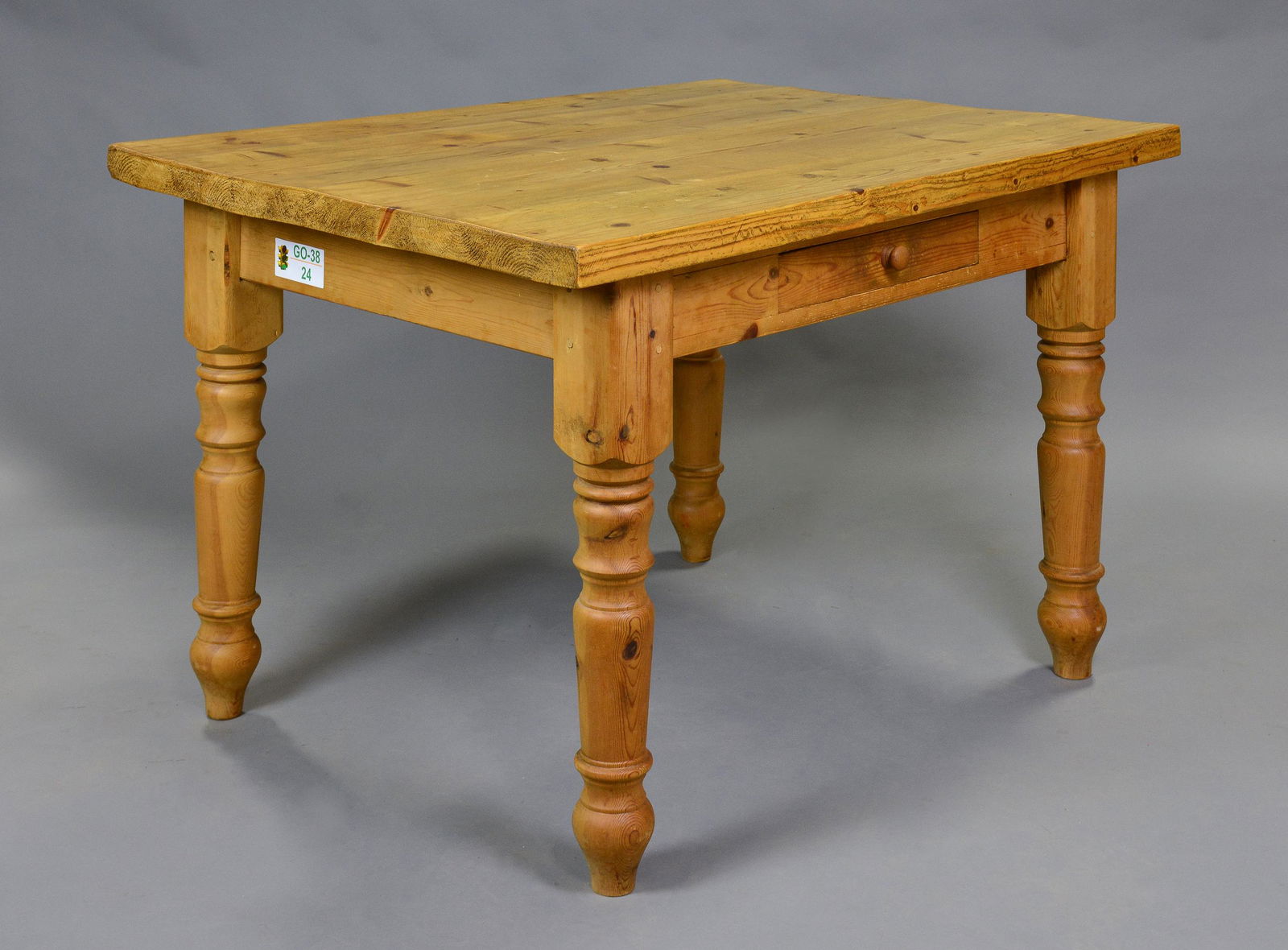British Pine Table With Drawer
