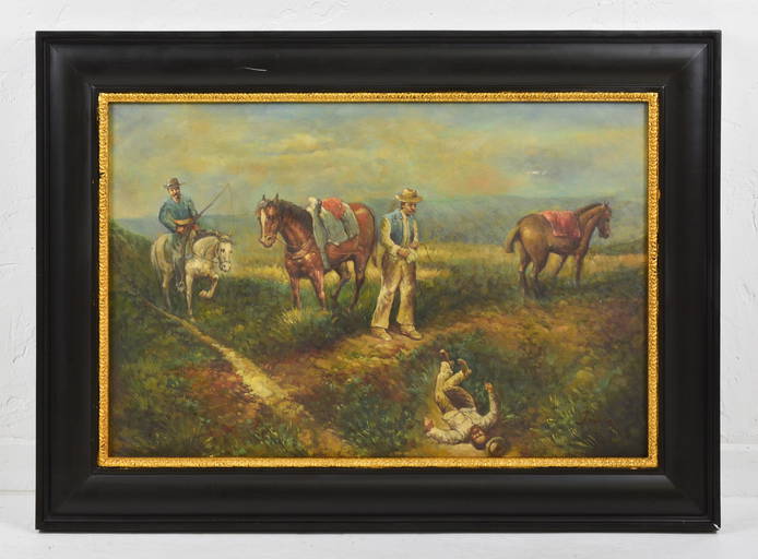 Framed Western Art Cowboys & Horses