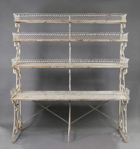 French Style Large Painted Bakers Rack