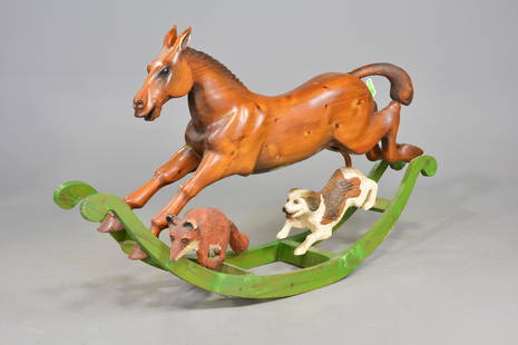 Tom Mix & Tony Rocking Horse.