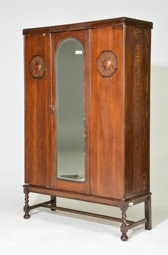 British Oak Barley Twist Mirror Door Robe (#0170) on Aug 15, 2022 ...