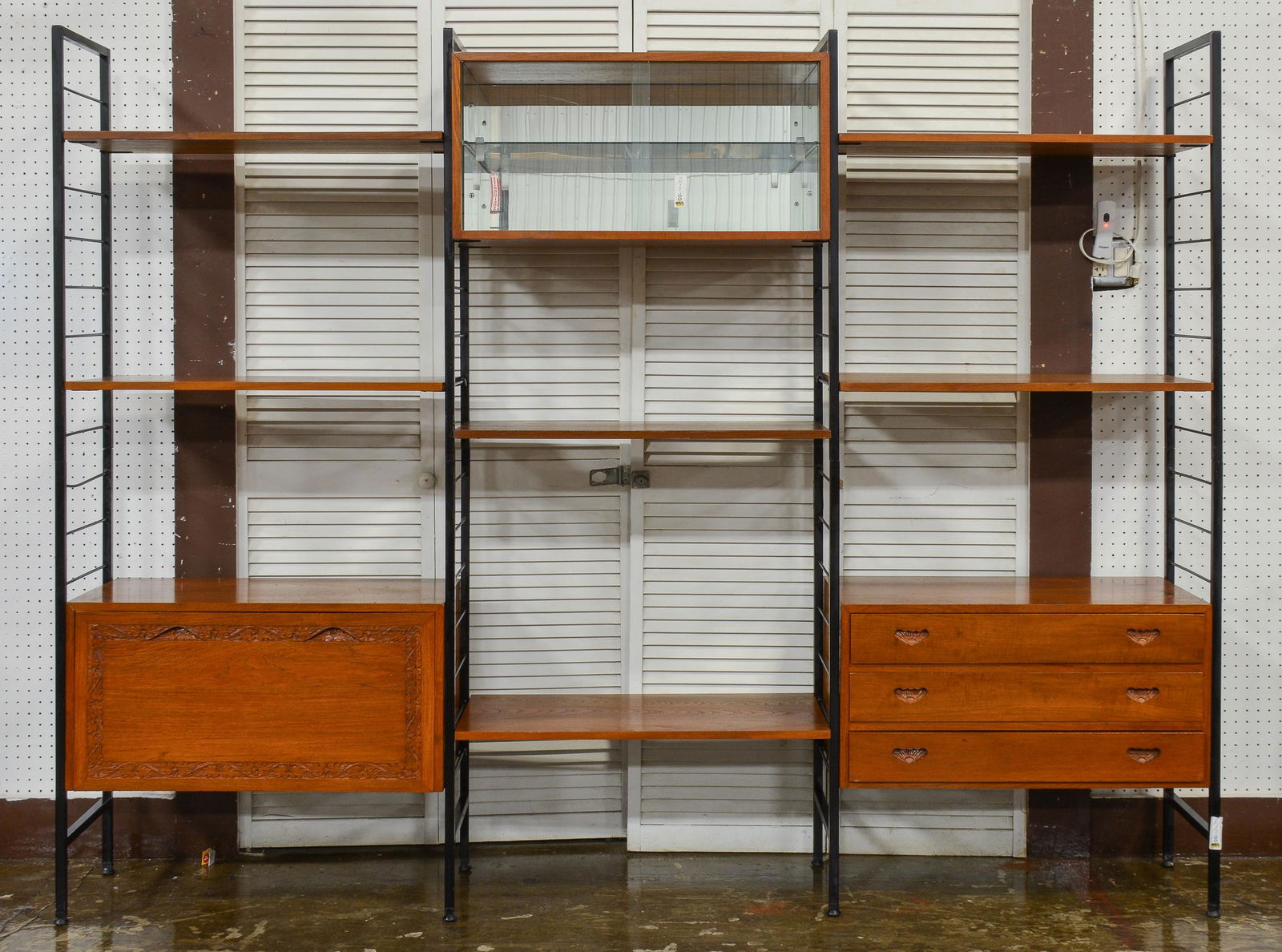 3 Bay Mid Century Wall Unit / System Ladderax Style