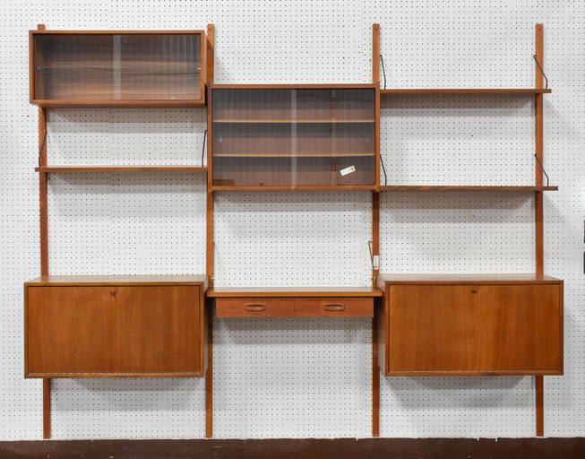 3 Bay Mid Century Danish Ps / Cado Style Wall Unit