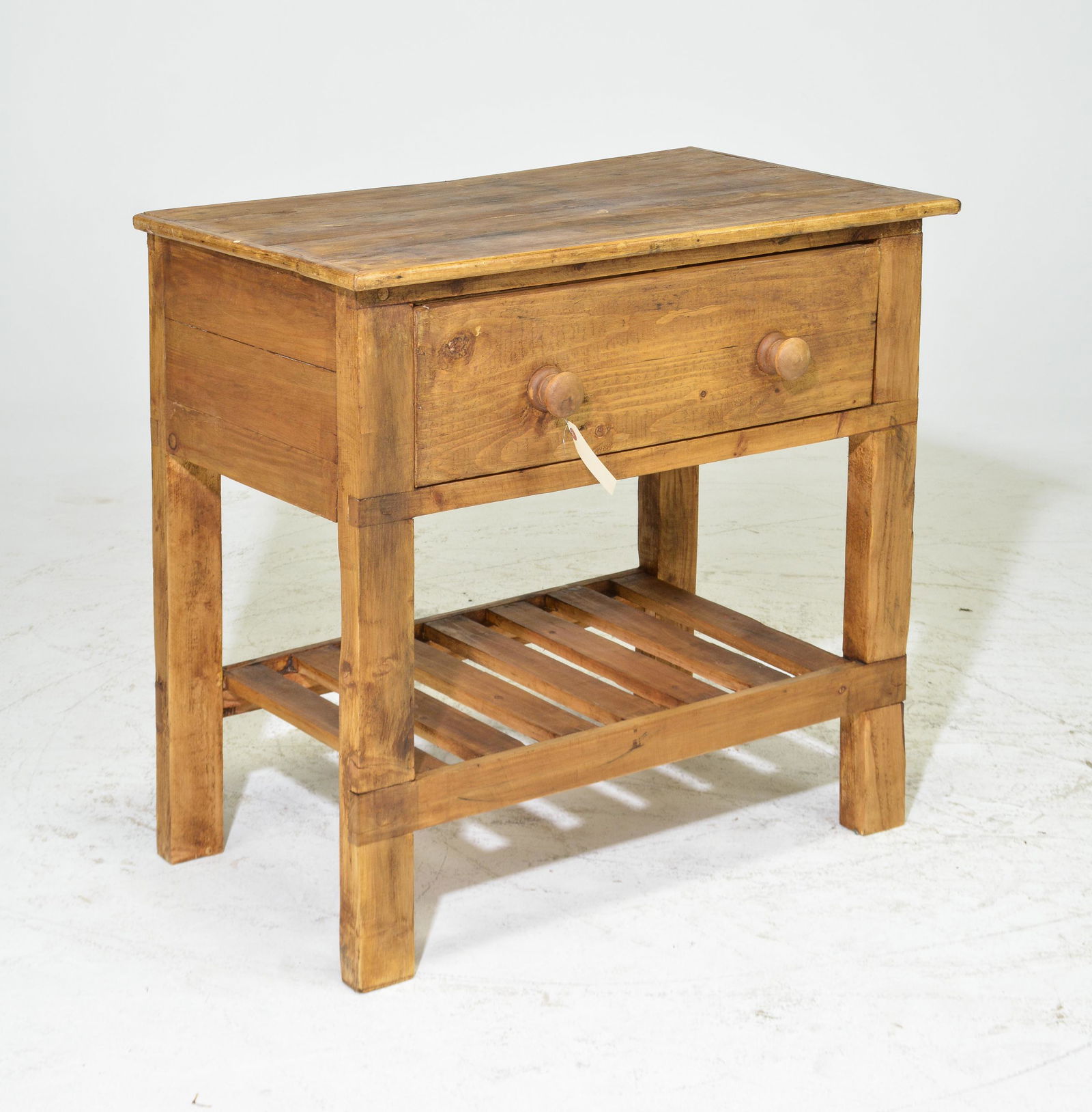 British Pine Small Single Drawer Table