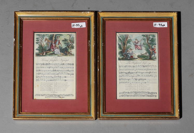 2 Gold Framed Musical Prints