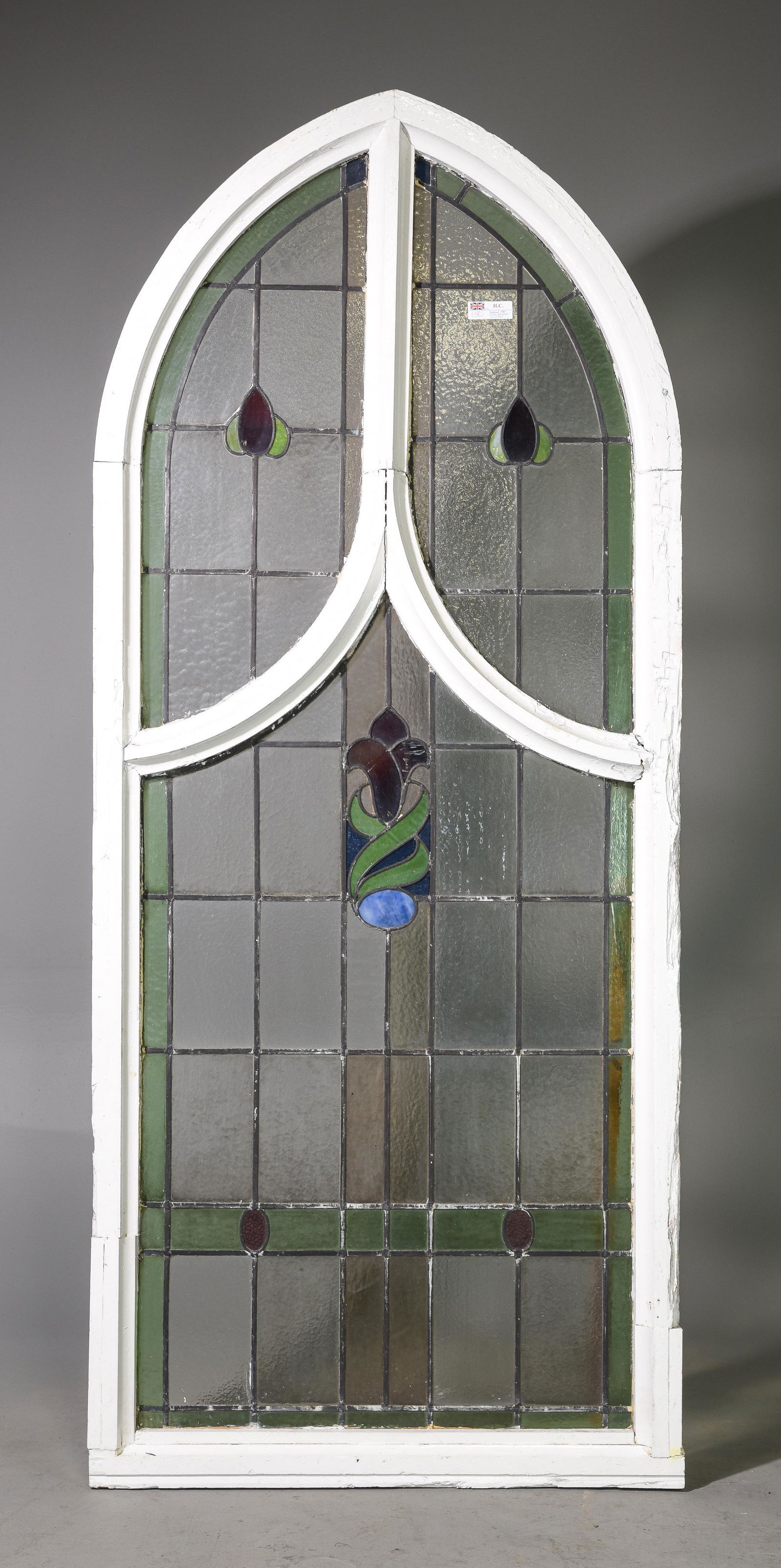 British Large Leaded Stained Glass Window #1