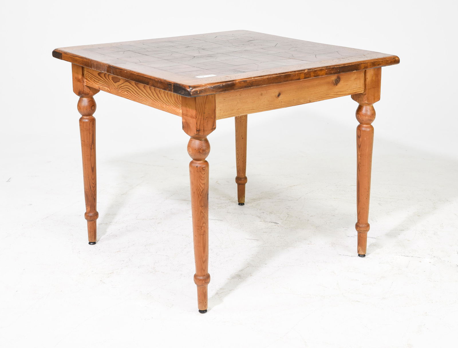 Square Oak Turned Leg Table