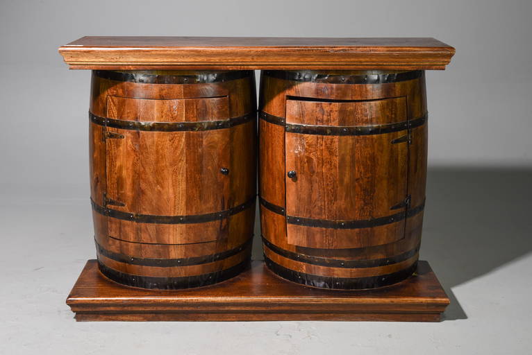 Double Barrell Hall Table / Bar Cabinet