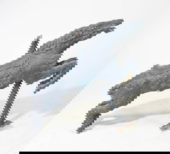 Rustic Metal Carousel Horse