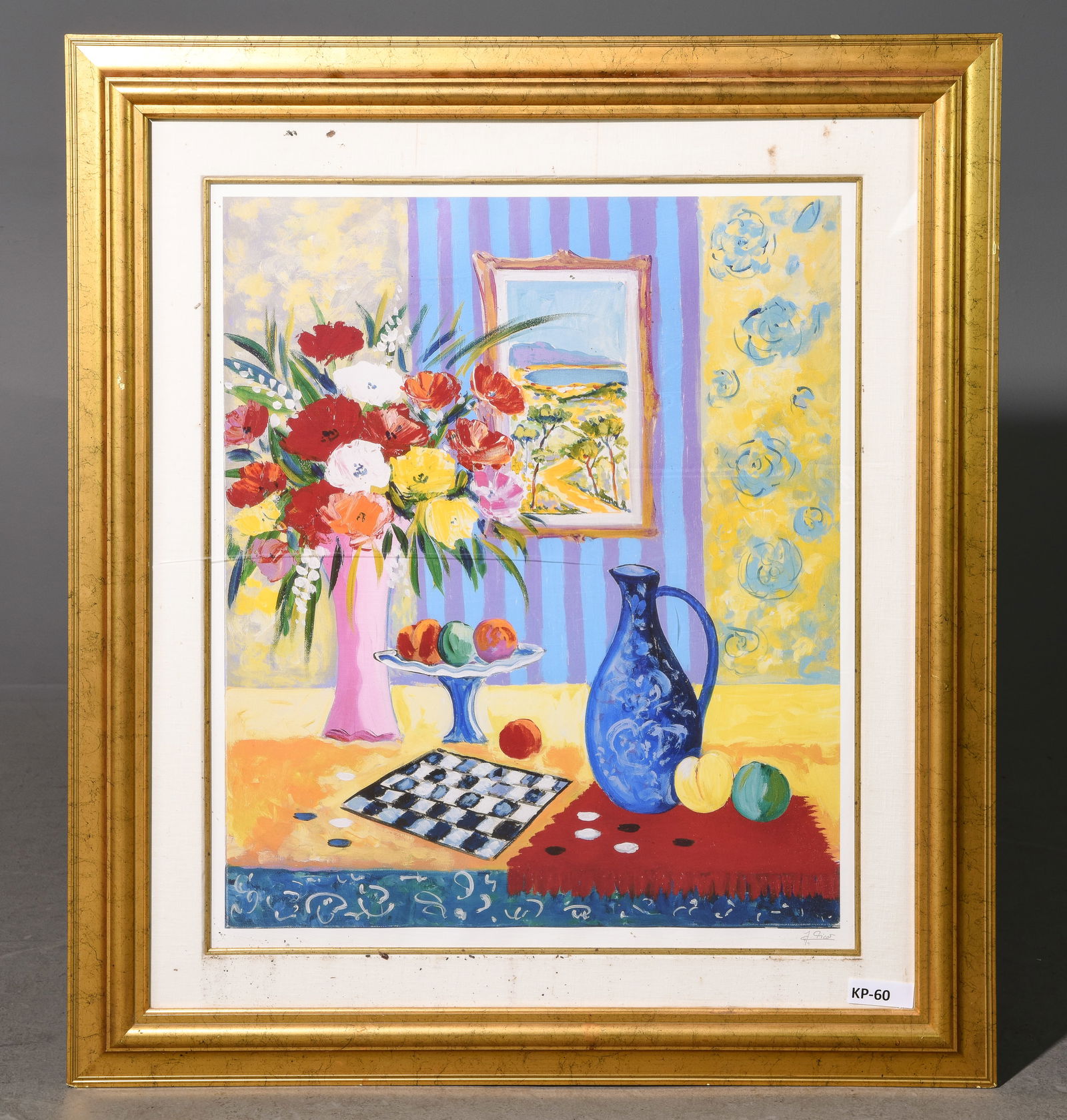 Jean Claude Picot Frame Serio Lithograph