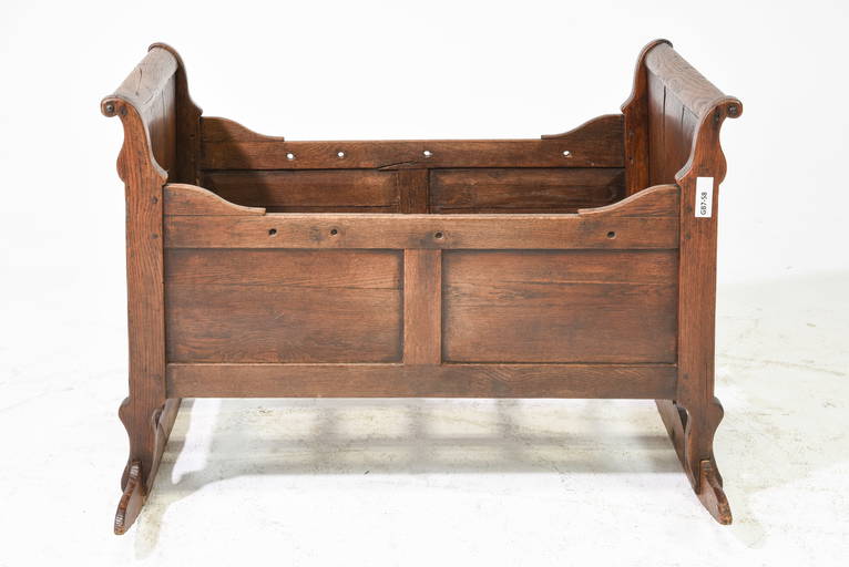 Antique Oak Rocking Cradle