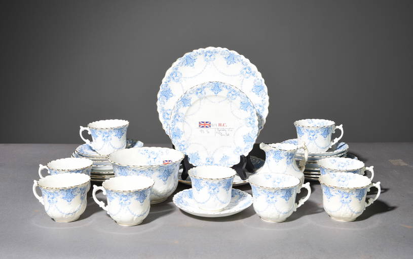31pcs Assorted Blue & White Floral China