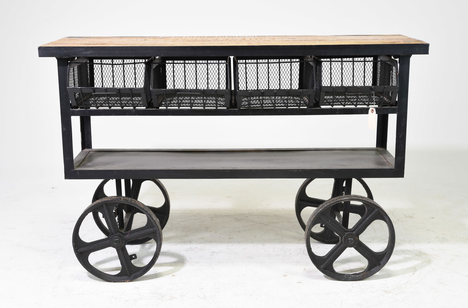Industrial Rolling Metal Console / Cart Auction