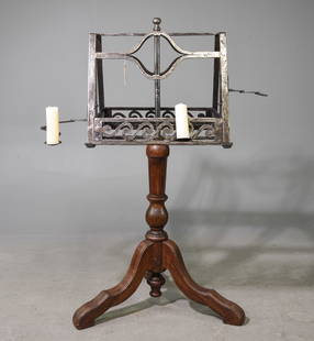 An 18th Century French Wrought Iron Lectern. The A